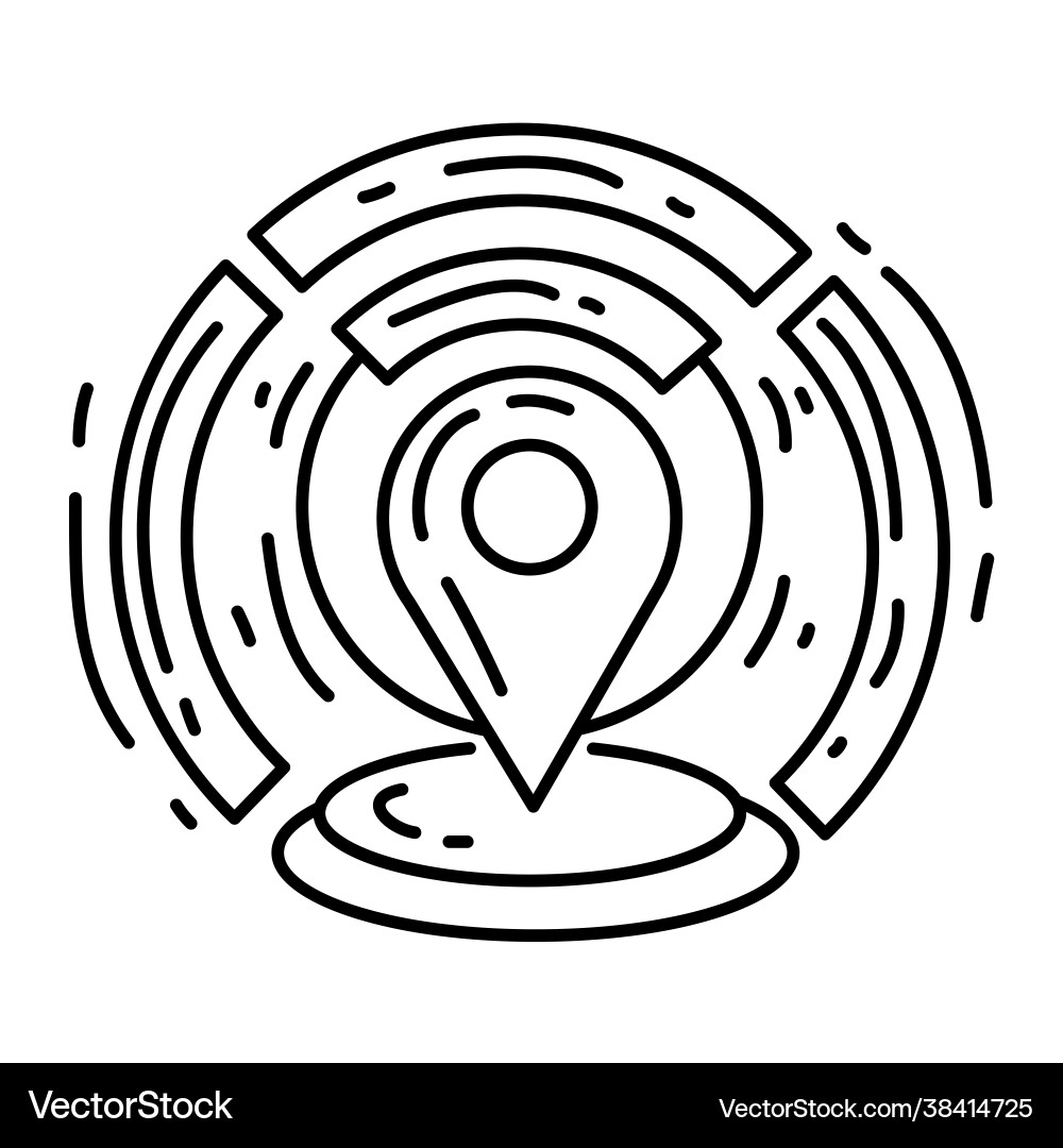 Ecommerce geo location icon hand drawn icon set Vector Image