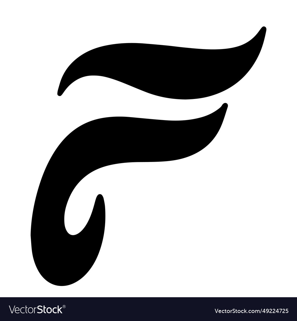 F letter icon Royalty Free Vector Image - VectorStock