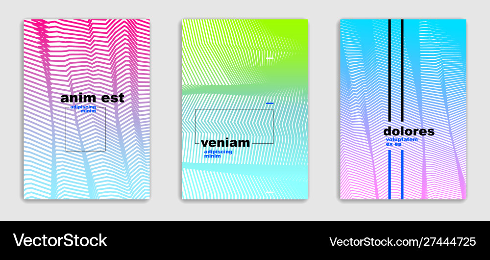Line art minimalistic modern brochures set design Vector Image