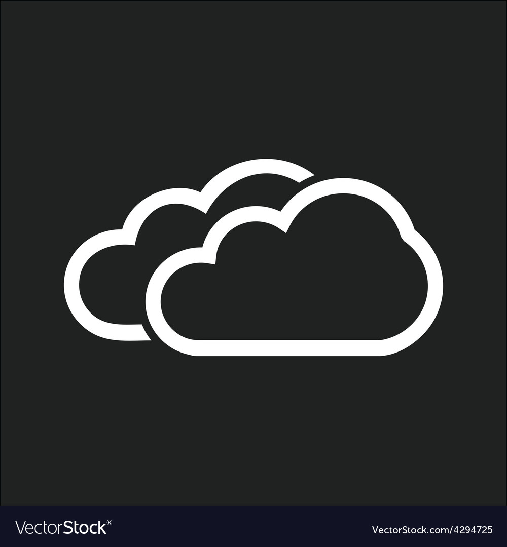 Two clouds Royalty Free Vector Image - VectorStock