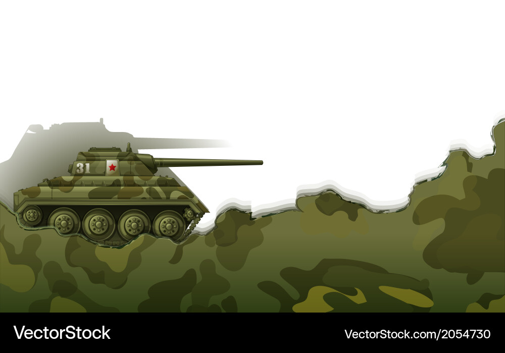 A military tank Royalty Free Vector Image - VectorStock