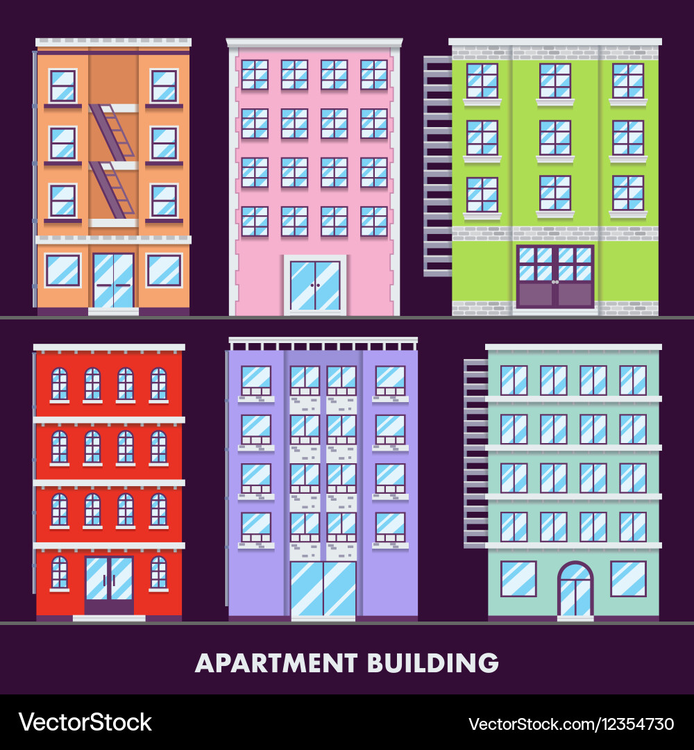 Flat Design Building