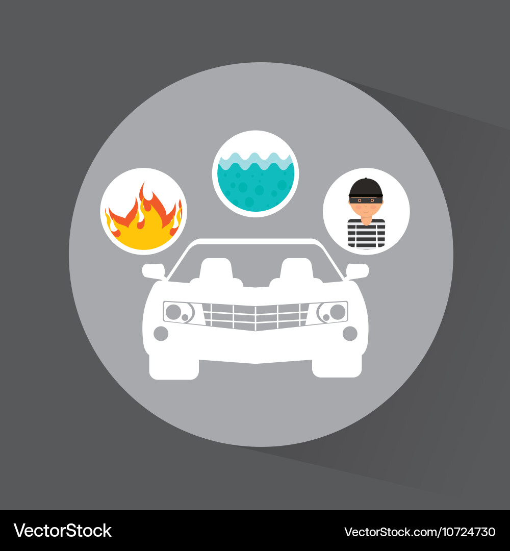 Car insurance business icon Royalty Free Vector Image