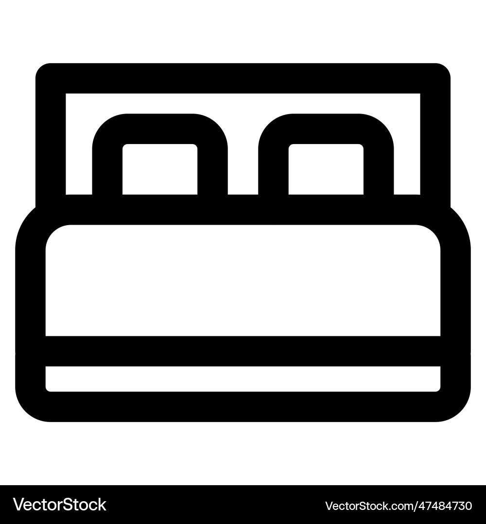 Comfortable mattress on a hardwood bed Royalty Free Vector