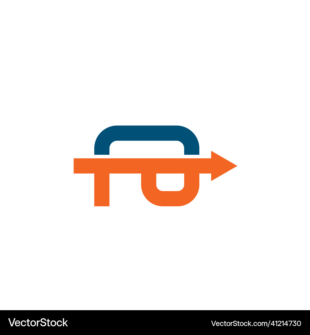Fg letter arrow icon concept design Royalty Free Vector