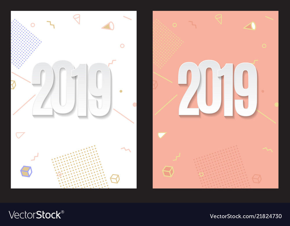 Flat style abstract geometric design template Vector Image