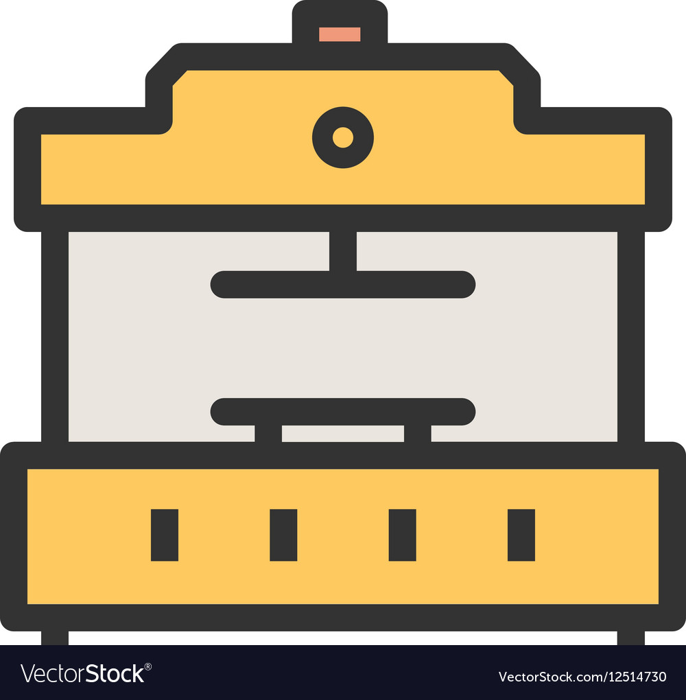 Machine press Royalty Free Vector Image - VectorStock