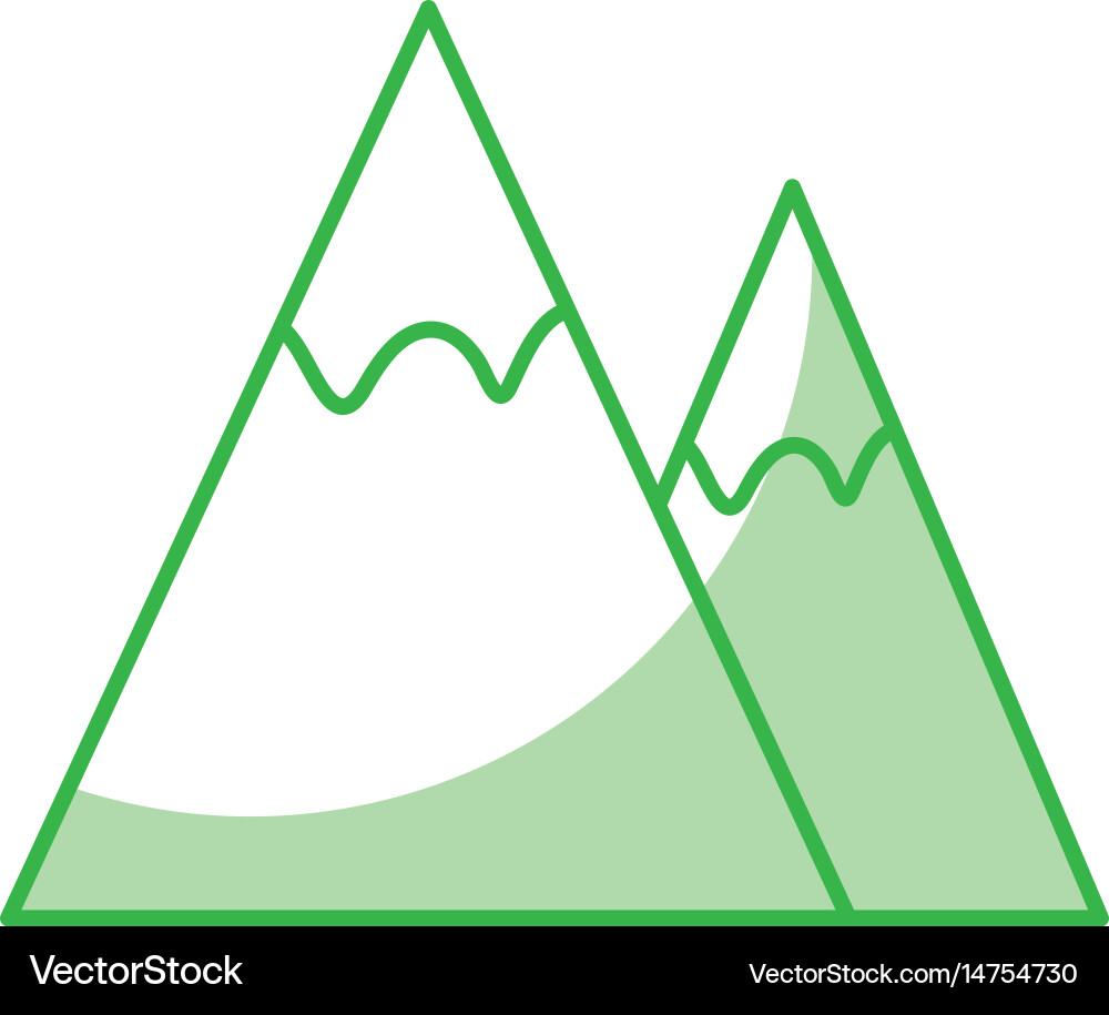 Mountains landscape symbol Royalty Free Vector Image