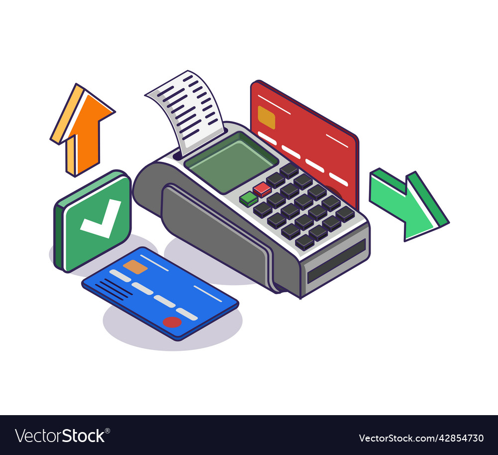 Payment with electronic data capture Royalty Free Vector