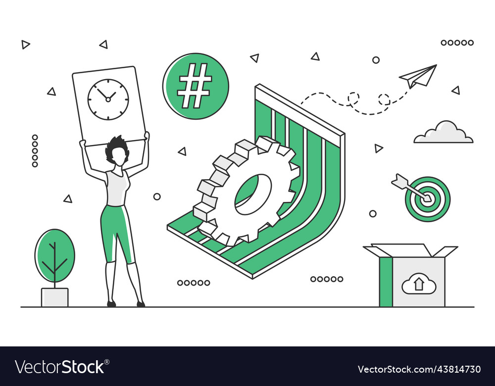 Process digitalization concept Royalty Free Vector Image