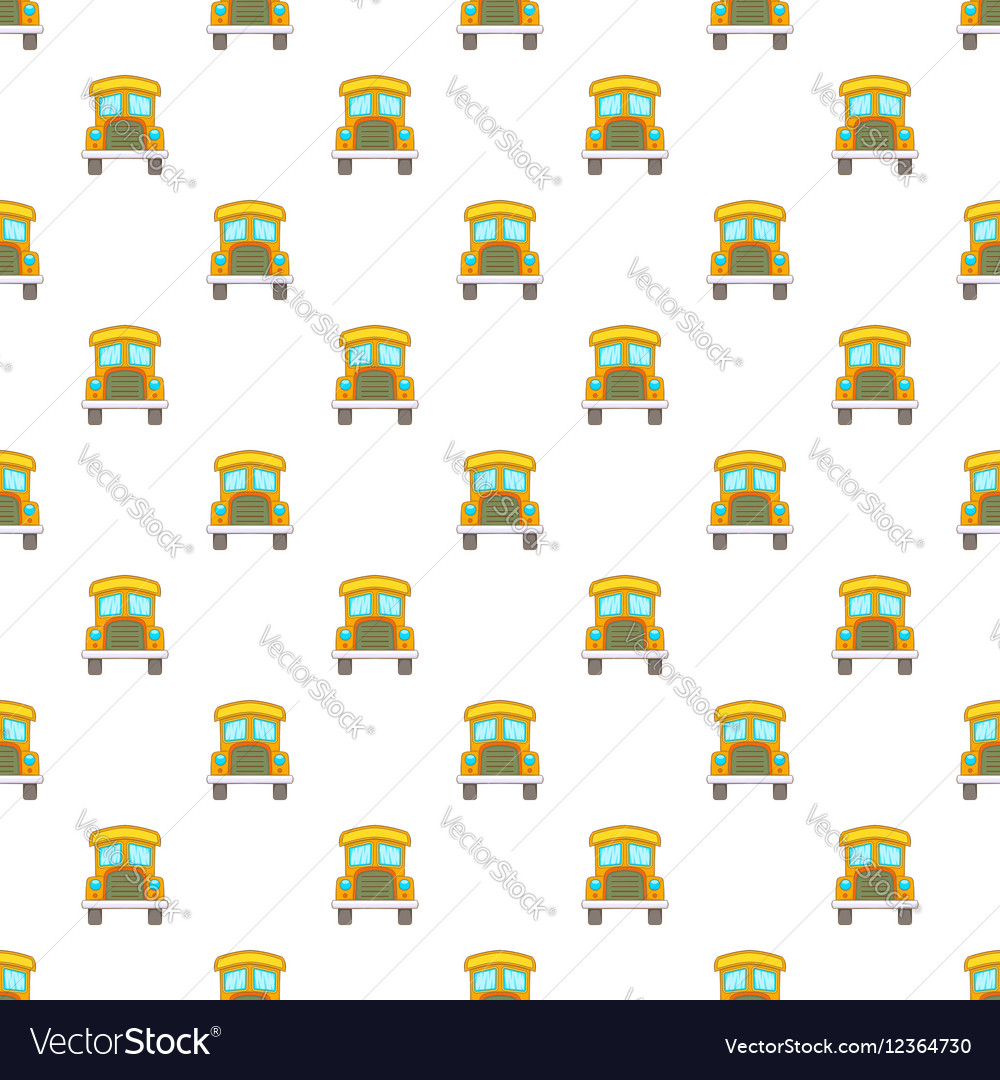School bus pattern cartoon style Royalty Free Vector Image