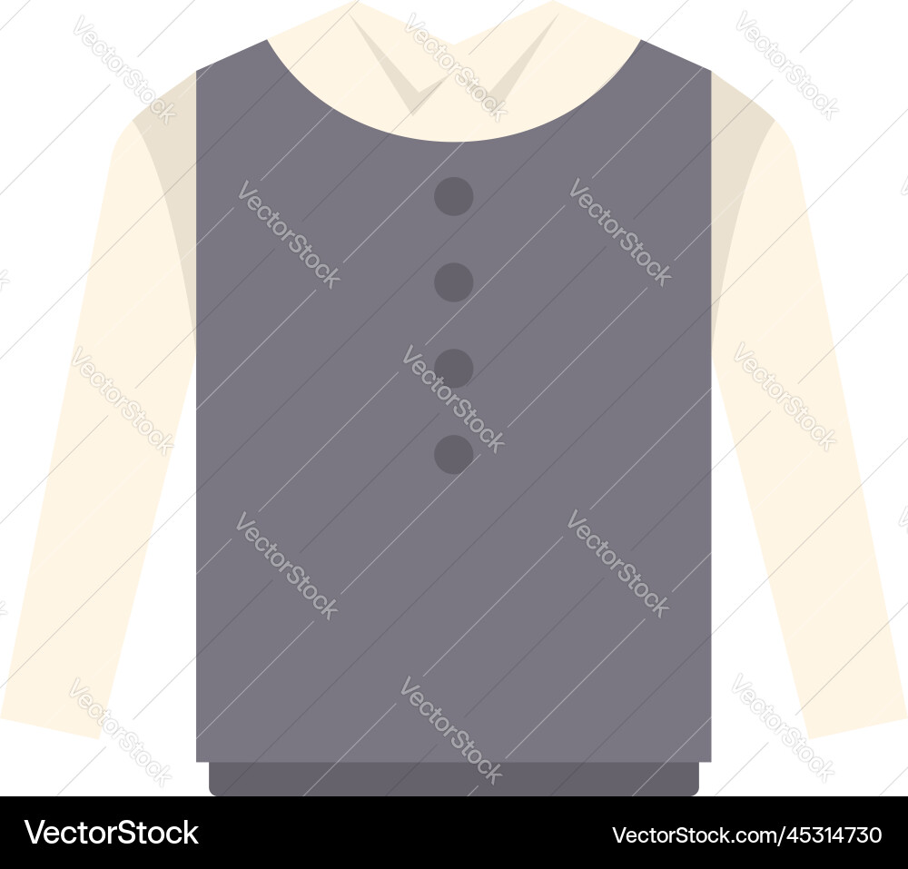 School shirt icon flat student suit Royalty Free Vector