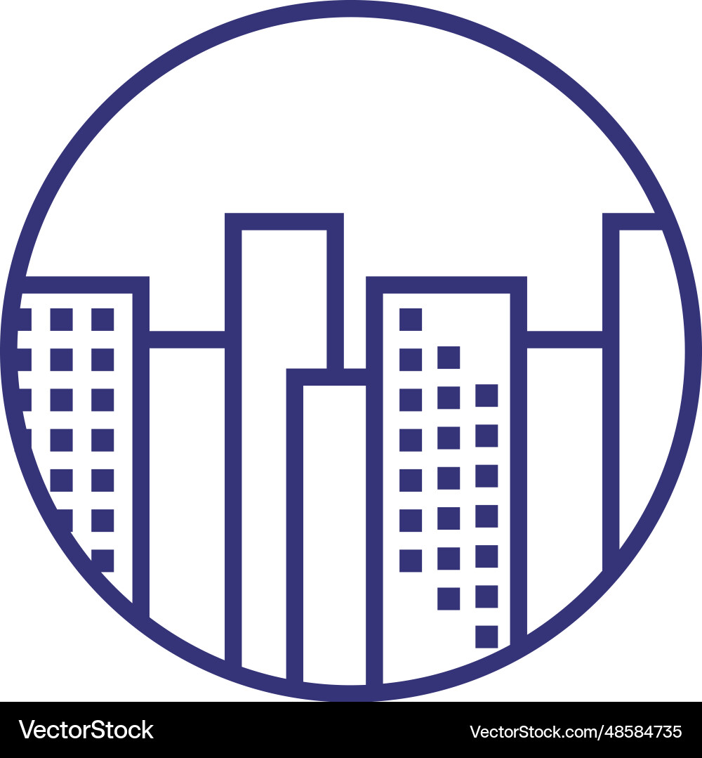 Business center line icon Royalty Free Vector Image