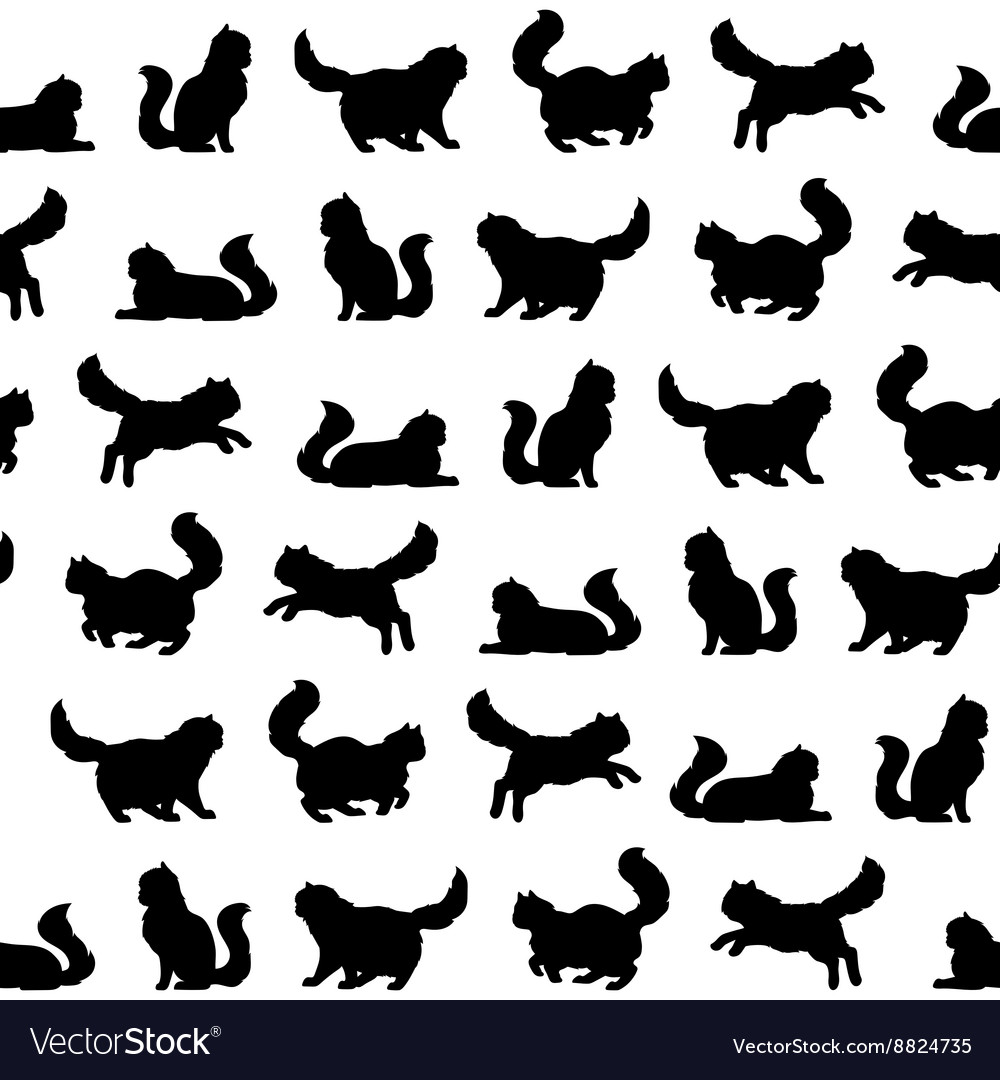 Cat seamless pattern Royalty Free Vector Image