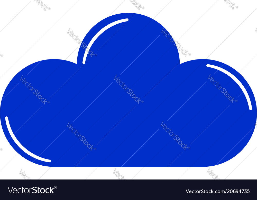Cloud flat icon Royalty Free Vector Image - VectorStock