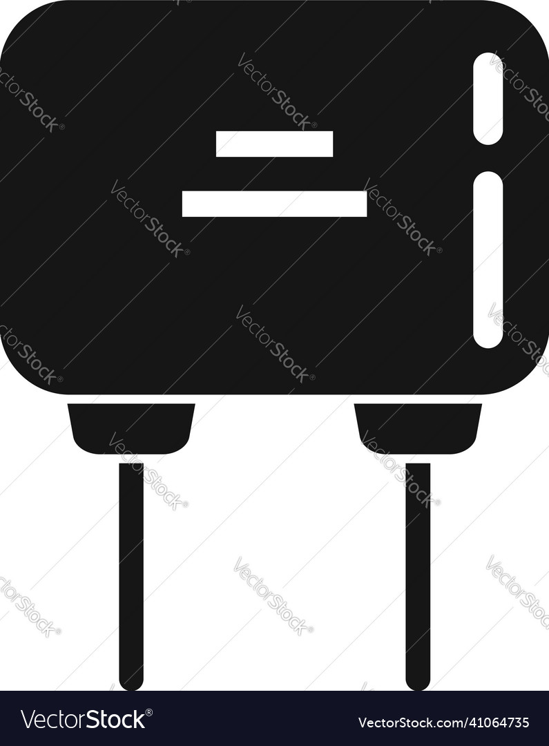 Computer capacitor icon simple component Vector Image