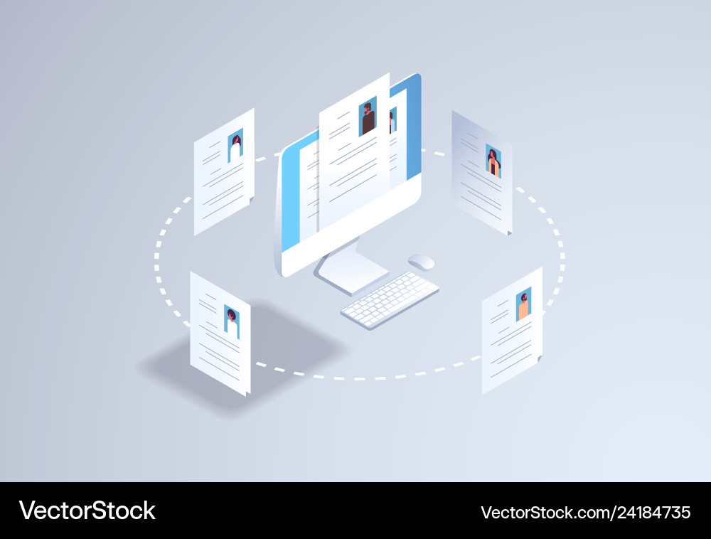 Curriculum vitae recruitment candidate job Vector Image