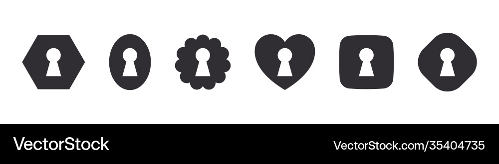Keyhole icons concept icons flat design lock Vector Image
