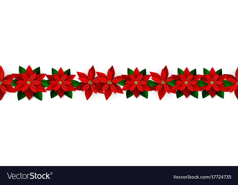 Seamless christmas borders Royalty Free Vector Image