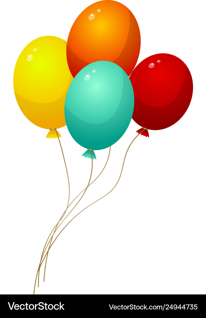 Set thread colorful balloons for city circus Vector Image