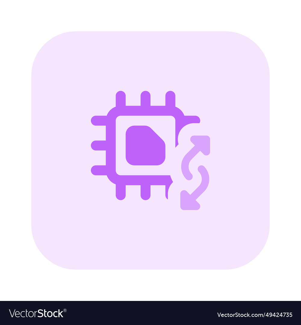 Transferring data using a micro processing unit Vector Image