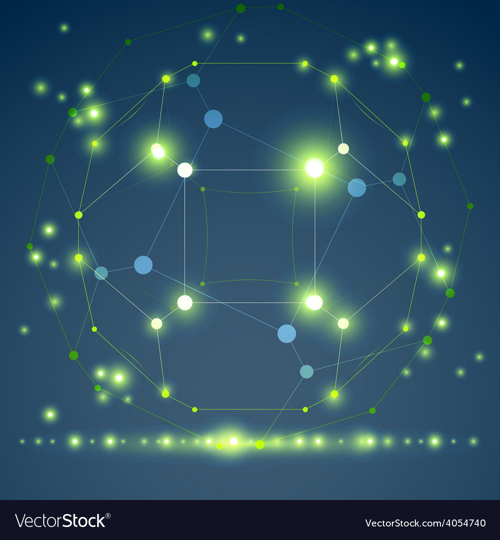 Abstract 3d Wireframe Object Clear Eps 10 Vector Image