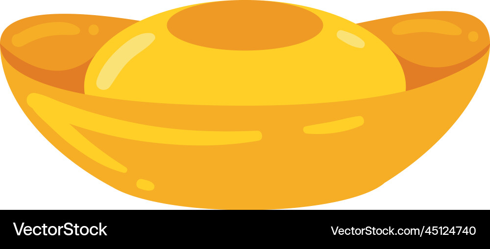 Chinese golden luck ingot Royalty Free Vector Image