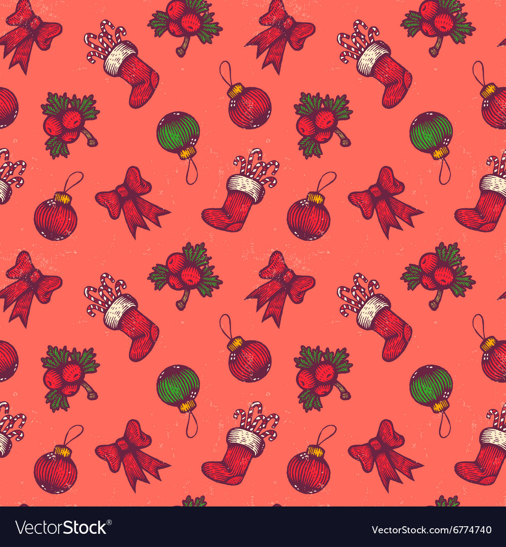 Christmas pattern red Royalty Free Vector Image