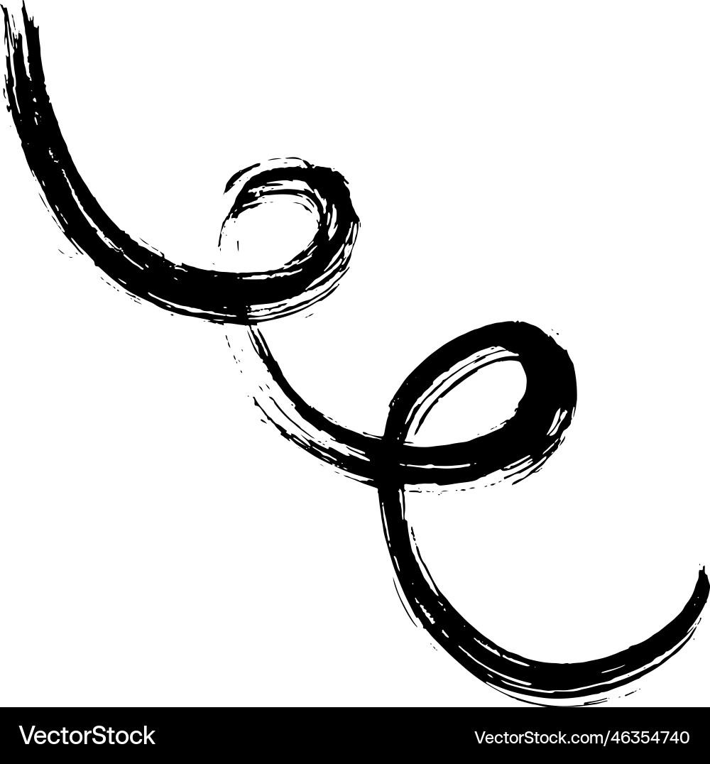 Simple Swirl Line Clip Art