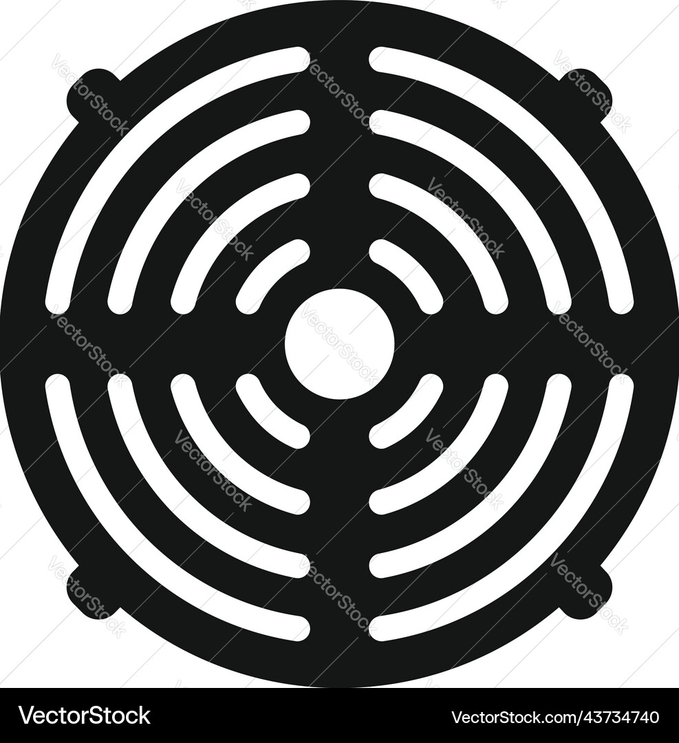 Edge manhole icon simple city road Royalty Free Vector Image