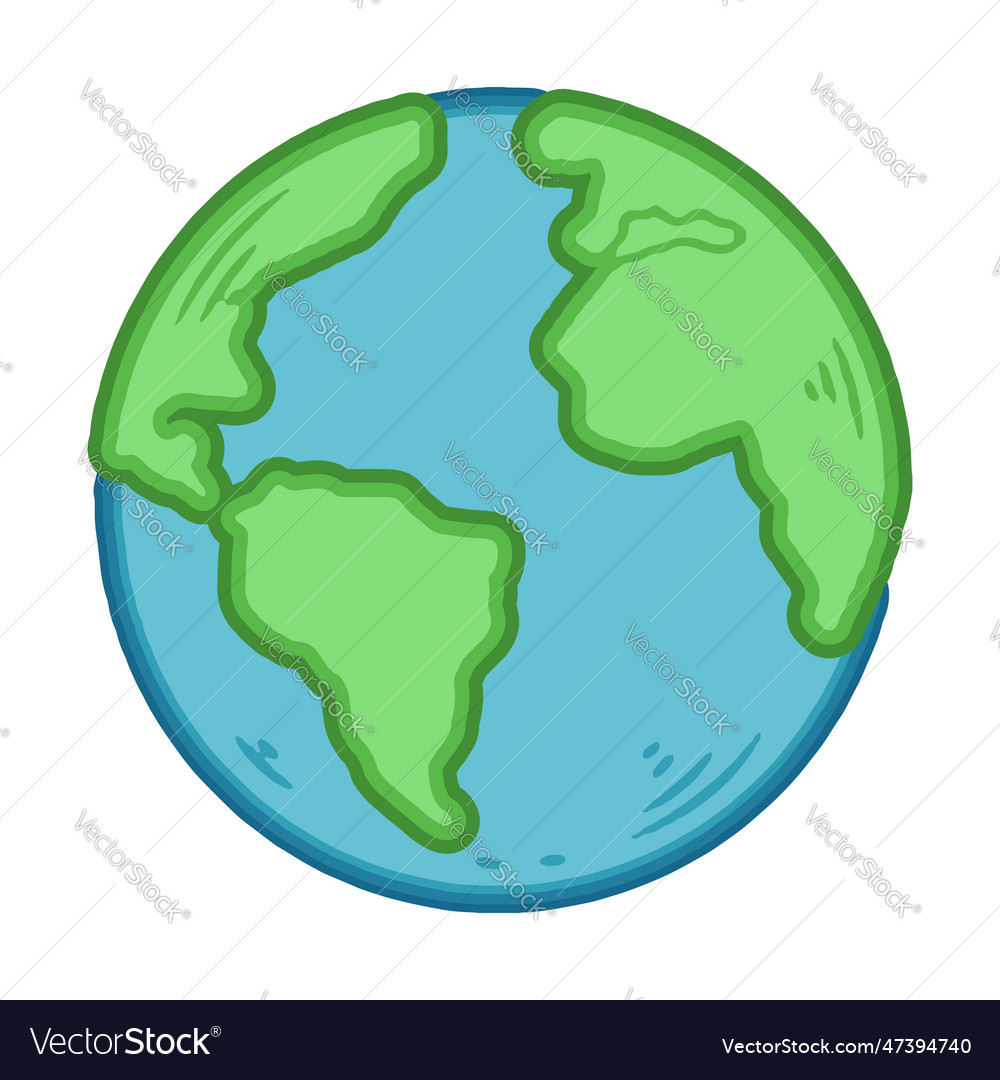 Happy earth day design with globe map Royalty Free Vector