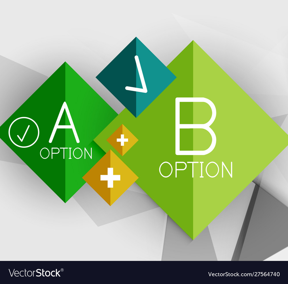 Paper infographics option geometric design Vector Image