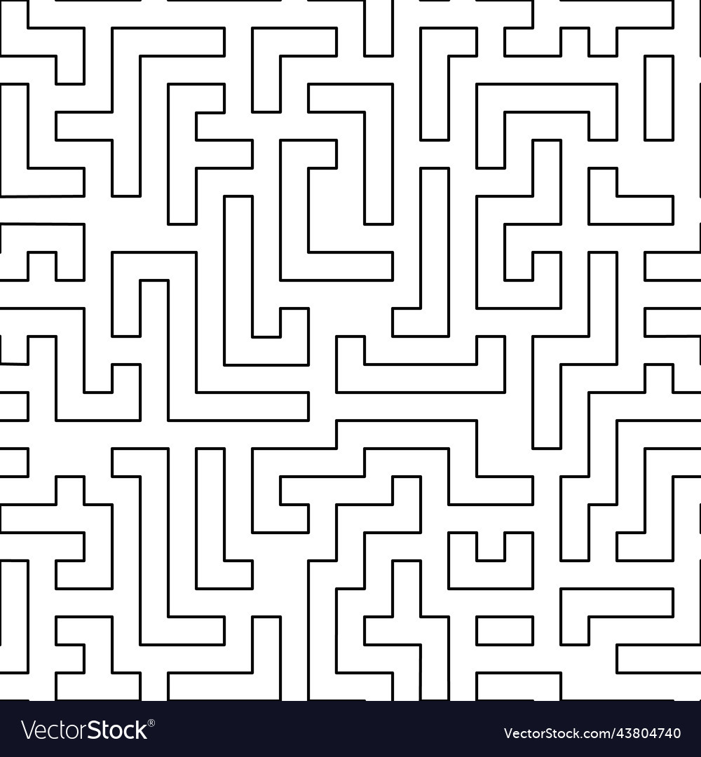 Seamless linear geometric pattern of black lines Vector Image