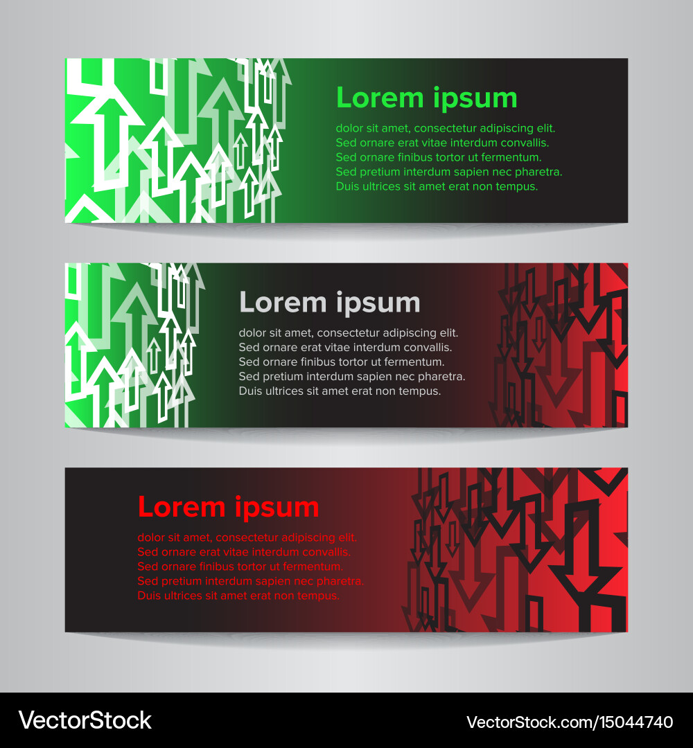 Set of design banner template Royalty Free Vector Image