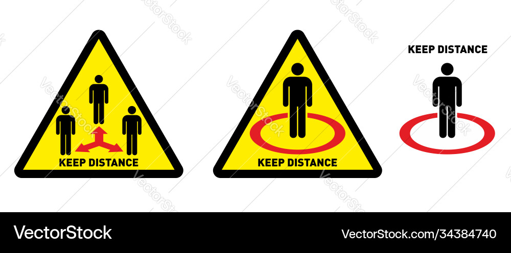 Social distancing icon keep your distance t Vector Image