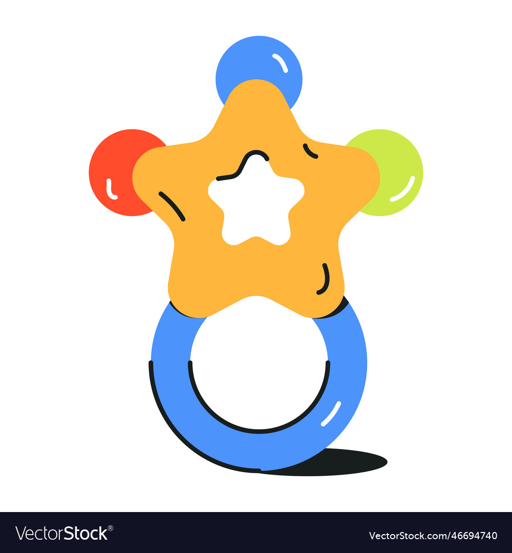Star teether Royalty Free Vector Image - VectorStock