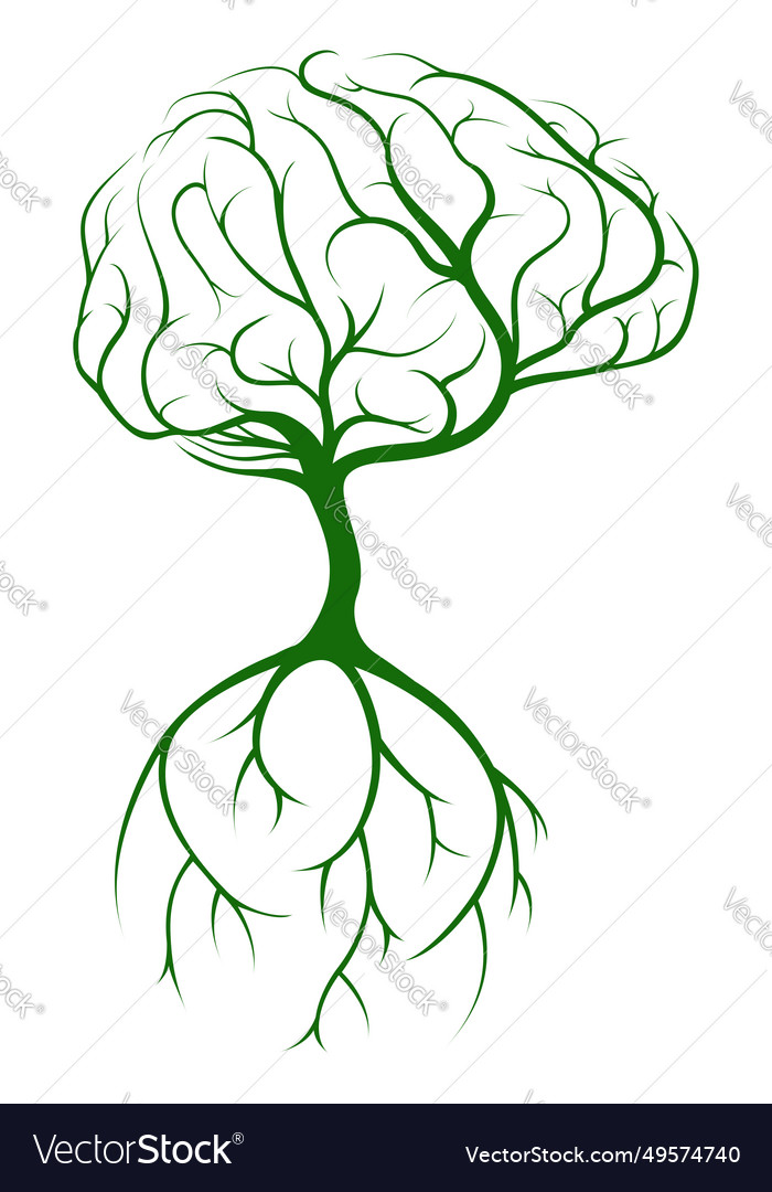 Tree brain Royalty Free Vector Image - VectorStock