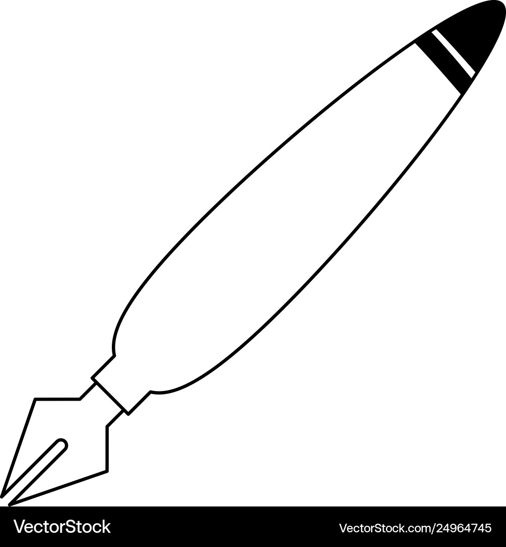Anchor point draw tool symbol in black and white Vector Image