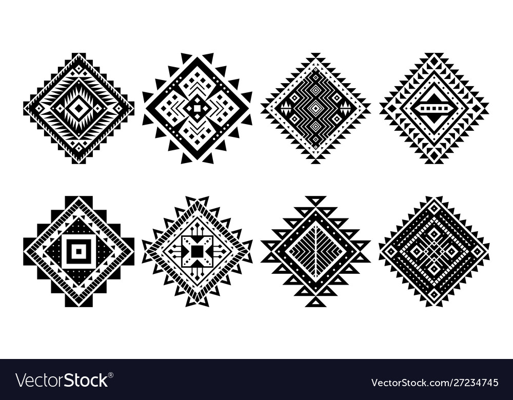 Aztec elements Royalty Free Vector Image - VectorStock