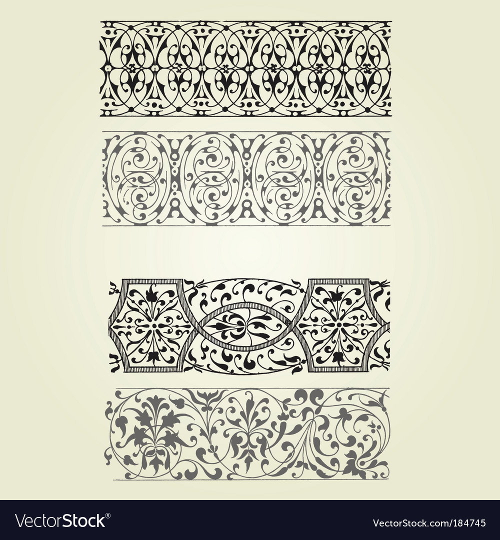 Border elements Royalty Free Vector Image - VectorStock
