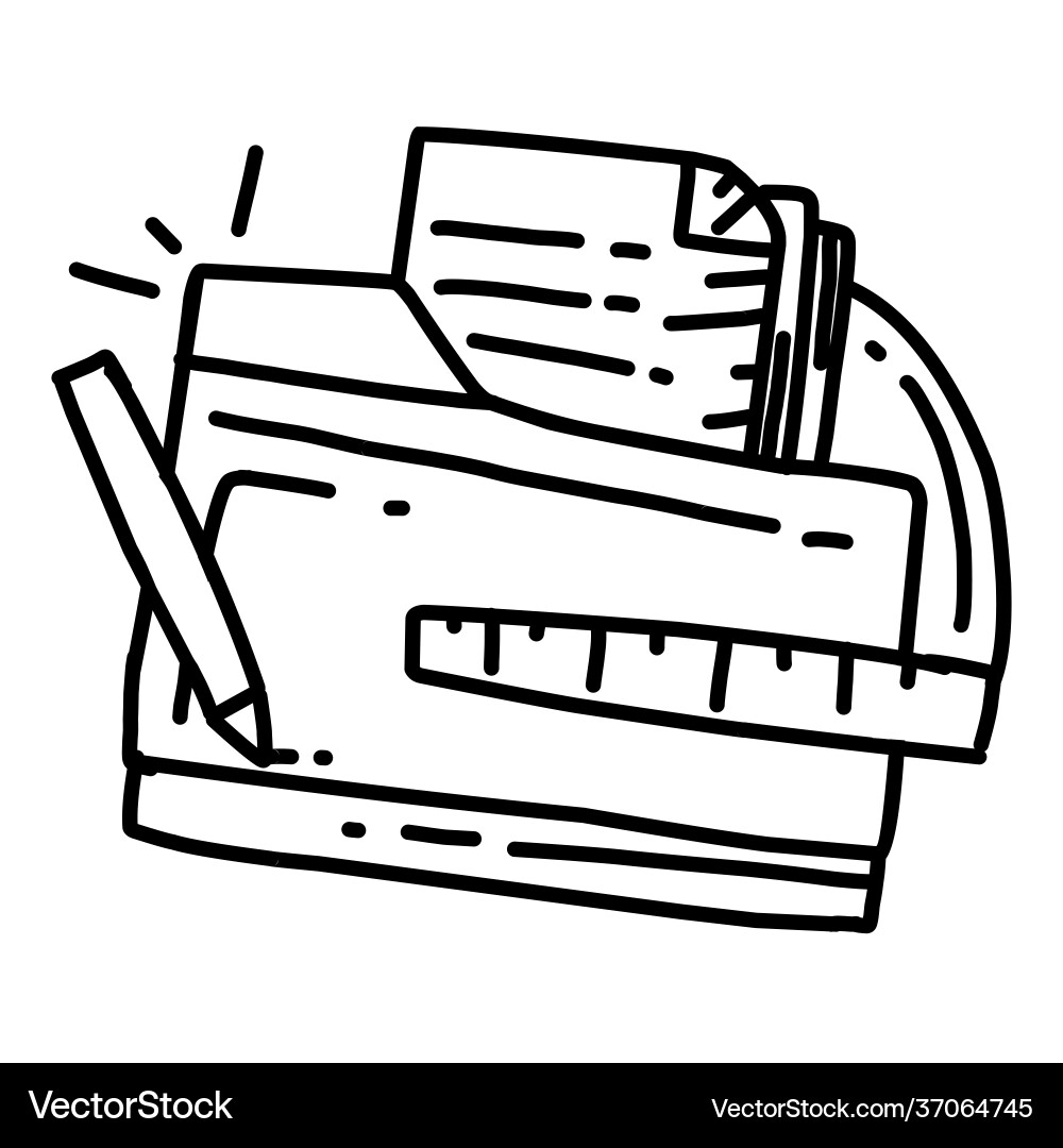 Business project hand drawn icon design outline Vector Image