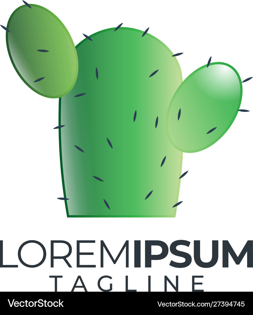 Cactus plant graphic design template isolated Vector Image
