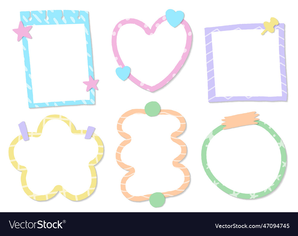Cute pastel border texture memo abstract texture Vector Image Cute pastel border texture memo abstract texture Vector Image