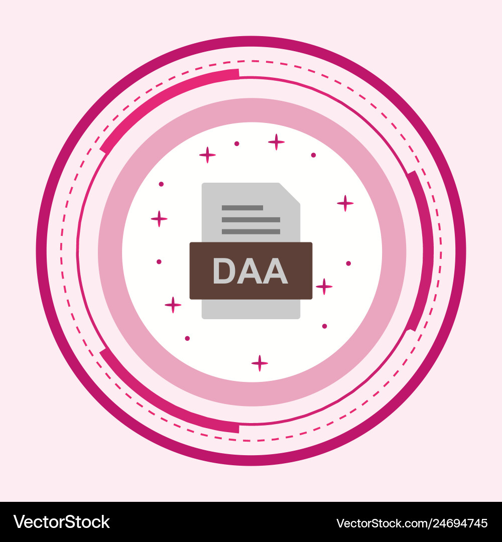 Daa file document icon Royalty Free Vector Image