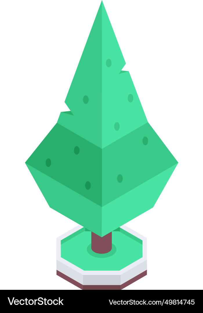 Download isometric icon garden tree Royalty Free Vector