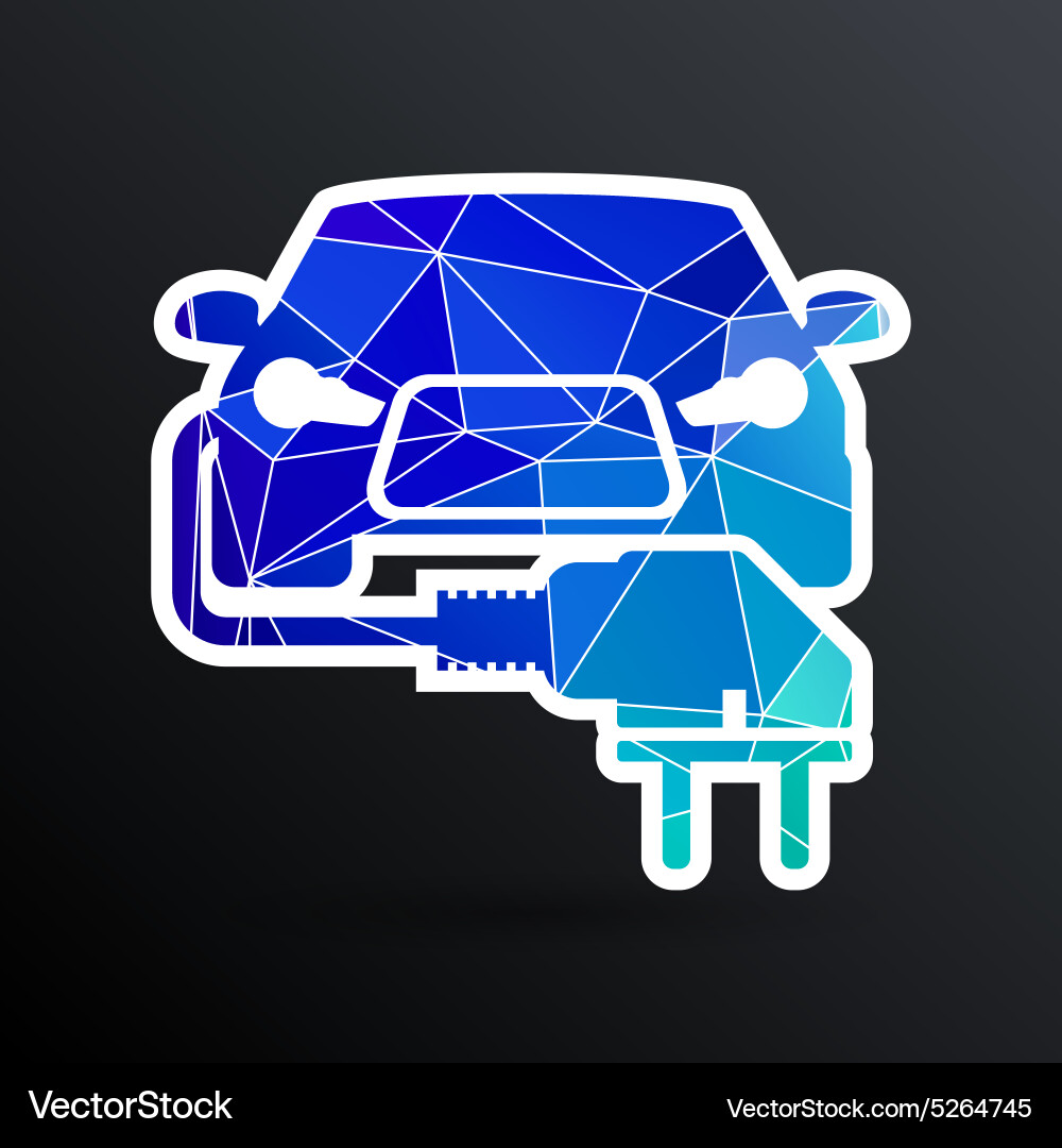 Electric car plug icon eco fuel Royalty Free Vector Image