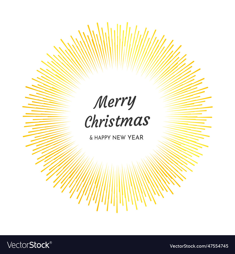 Gold firework with new year inscription Royalty Free Vector