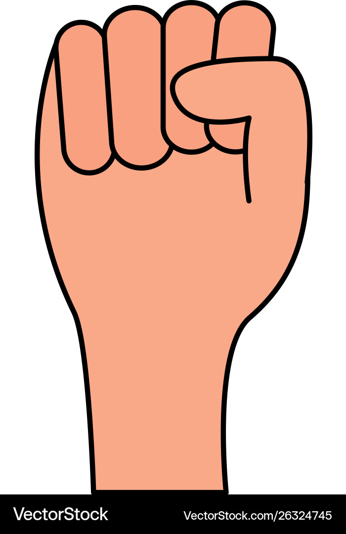 Hand human fist fight icon Royalty Free Vector Image