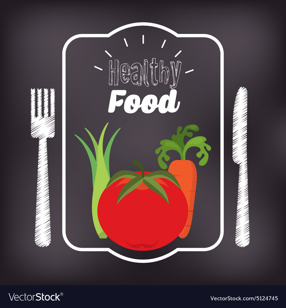 Healthy food Royalty Free Vector Image - VectorStock