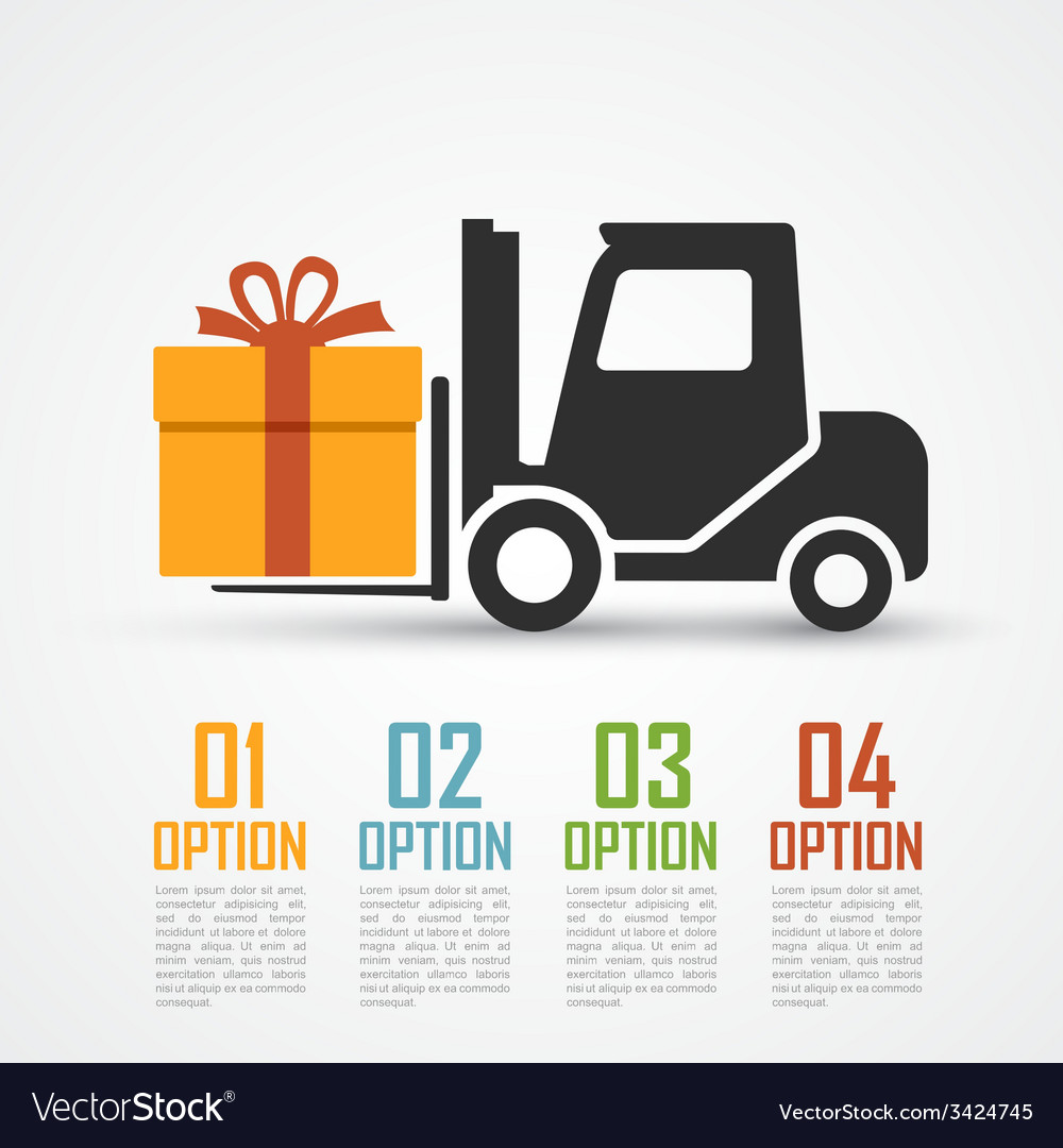 Loader with gift Royalty Free Vector Image - VectorStock